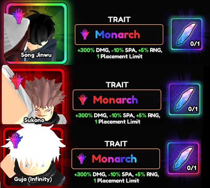 3 Monarch // Anime Vanguards //ID.03