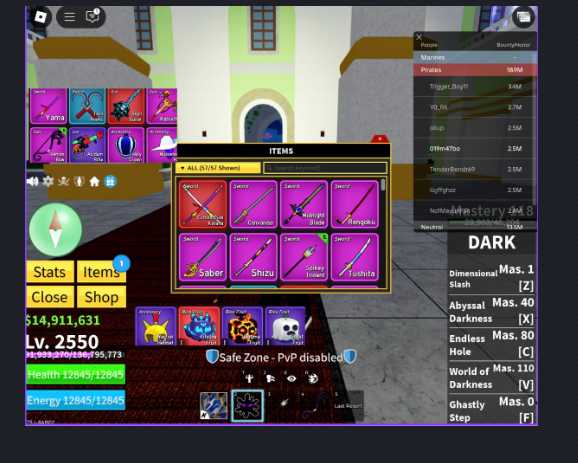 Blox Fruits / Kitsune Inventory / CDK / Skull Guitar / Dark / God Human ...