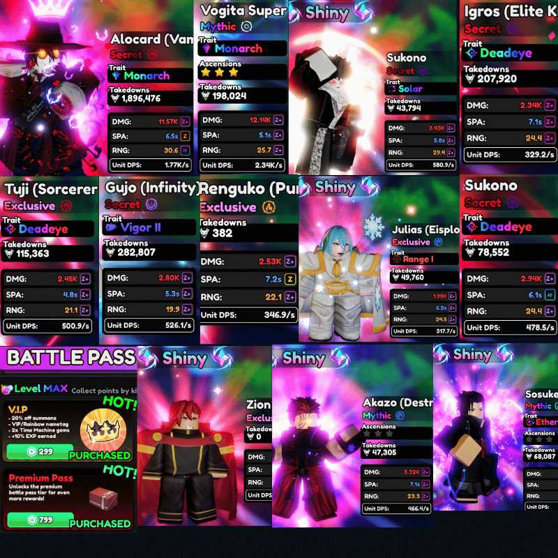 ID9032 Monarch,5 Shiny : Alocard Monarch,Vogita Monarch, Shiny Sukono ...