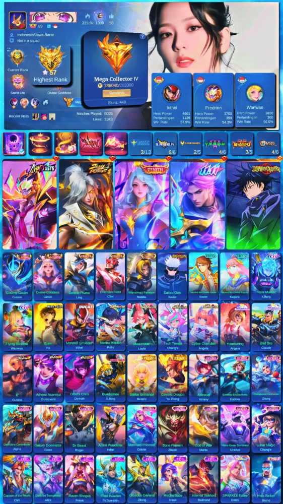 443 SKINS | 2 LEGEND + 3 COLLECTOR + 2 JJK + AAMON SOUL VESSELS ...