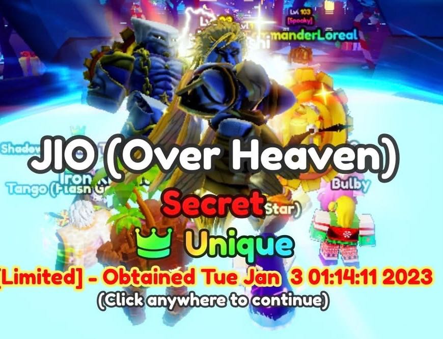 Jio Dio Over Heaven FULL SSS Stats - ANIME ADVENTURE