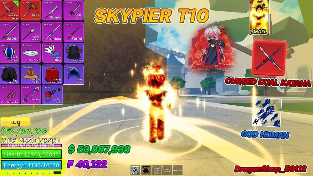 Blox Fruit Lv:2550Max | Race V4 (T10) SKYPIER | Devil AWAKEN | Cursed ...