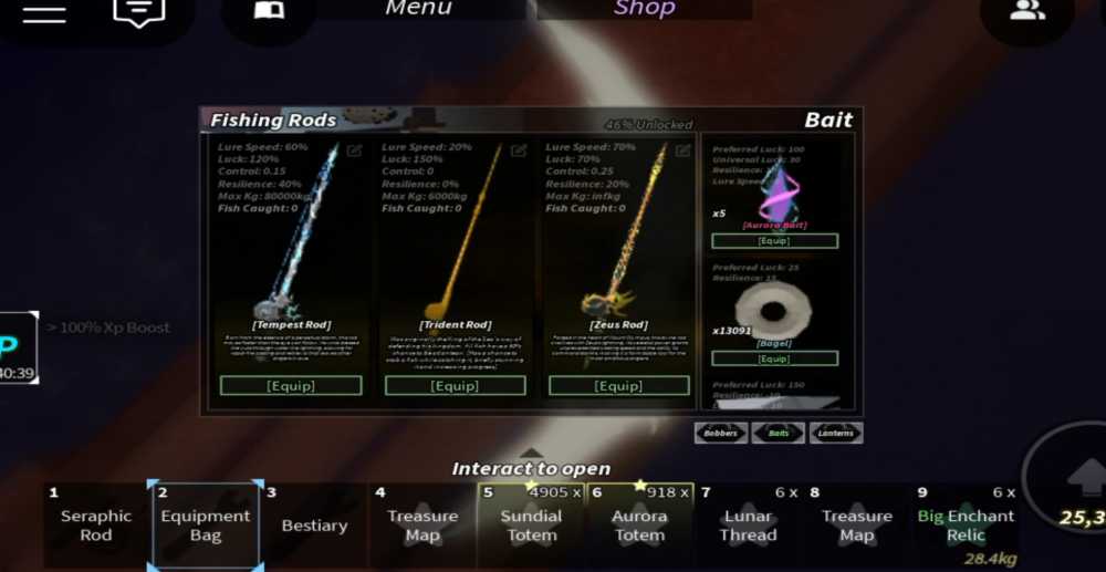 FISCH - RARE Account max 1000 with x918 Aurora Totem,Seraphic rod ...