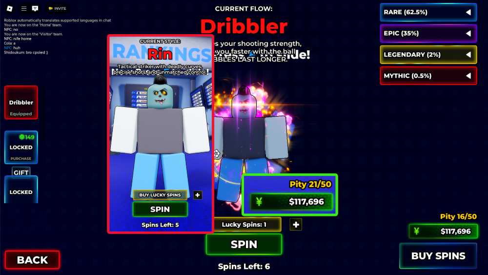2 Mythic: Rin + Deibbler | 117K CASH$ | Blue Lock: Rivals | Unverified ...