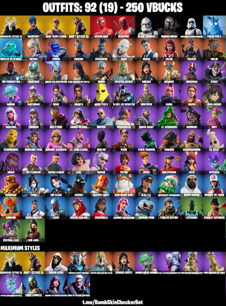 92 SKINS+OG STW+MAKO+RAGE+RAMBUNCTIOUS+DEADPOOL+MAGNUS+ENDURING CAPE ...