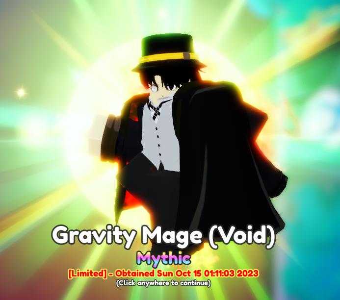 Gravity Mage (Void) - Chuyo | Anime Adventure
