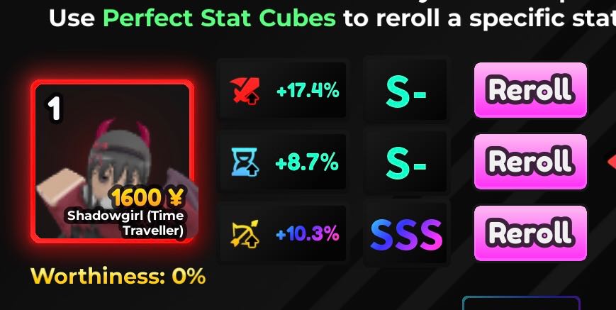 [INSTANT DELIVERY] Shadowgirl / Homura Evo S- S- SSS Stats - Anime ...