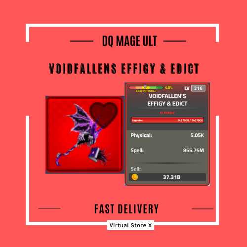 Dungeon Quest | Ultimate Mage Weapon 2 | Voidfallen's Effigy & Edict | DQ | Cheap / Fast Delivery!!