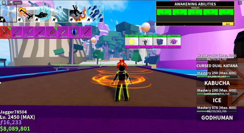 Human V3 Race Blox Fruit Account | CDK | God Human | Ice Full Awakened ...