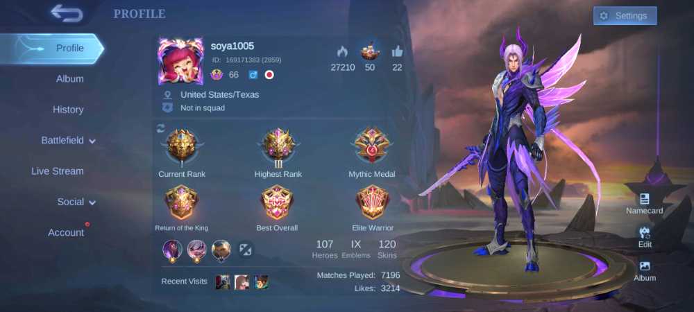 #234 - FULL MAXED EMBLEMS - SKINS 120 - HEROES 107 - BLEZING ALDOUS ...