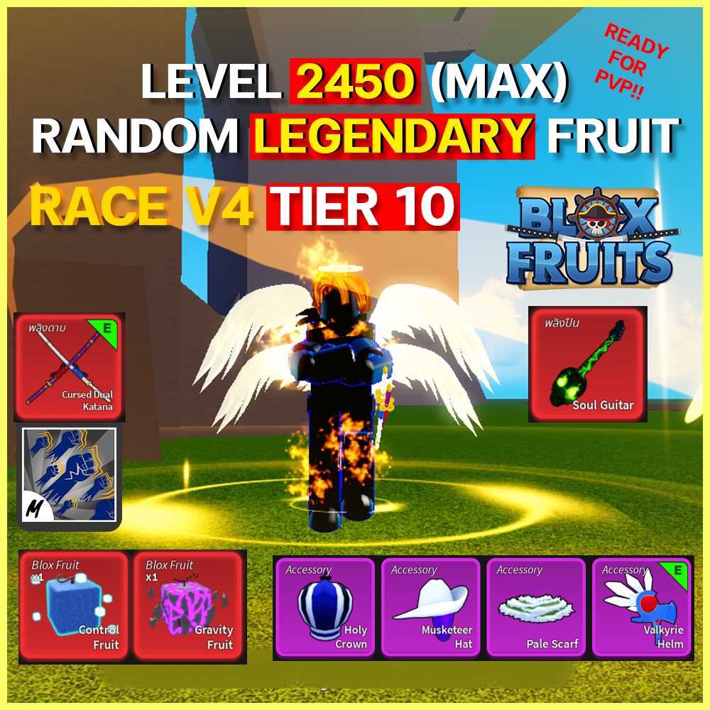 Blox Fruit Account RACE V4 MAX LEVEL | Unverified Account | Read ...