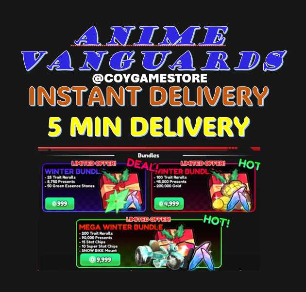 (Instant Delivery) Anime Vanguards - Mega Winter Bundle + Winter Bundle ...