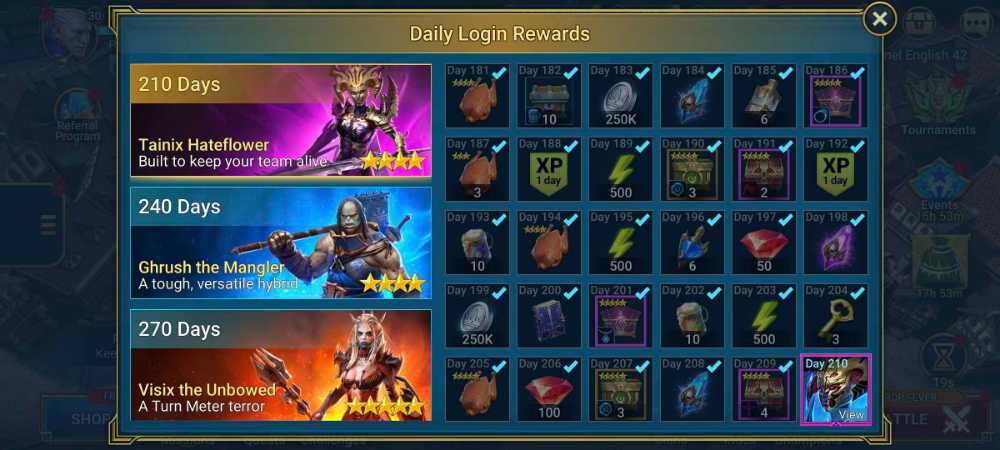 Raid: Shadow Legends Account - ( Acrizia, Chaagur, Scyl, Rathalos ...