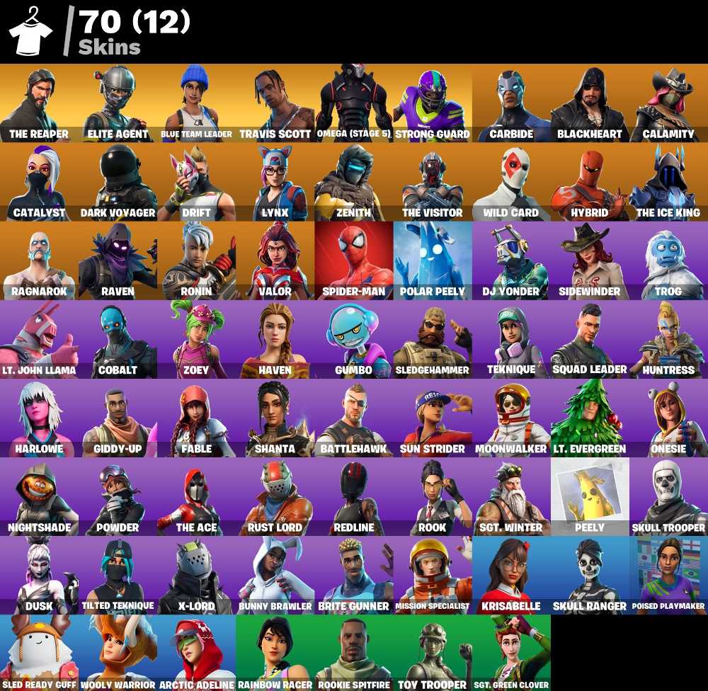 70 SKINS | Travis Scott | The Reaper | Elite Agent | Omega(stage 5 ...