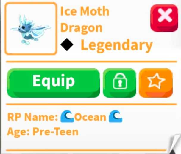 ICE MOTH DRAGON - LEGENDARY ADOPT ME 2.5
