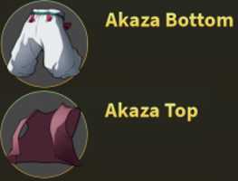 AKAZA SET (AKAZA TOP AND AKAZA BOTTOM) [Project Slayers - ROBLOX]
