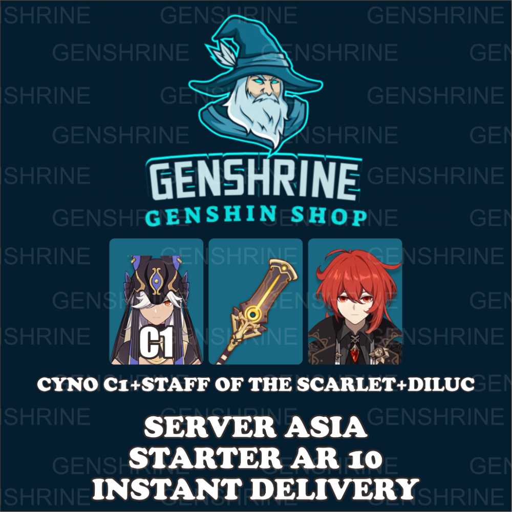 [ASIA] Cyno C1 Cyno Signature Cyno C1 Cyno Staff of Scarlet Sands Diluc ...