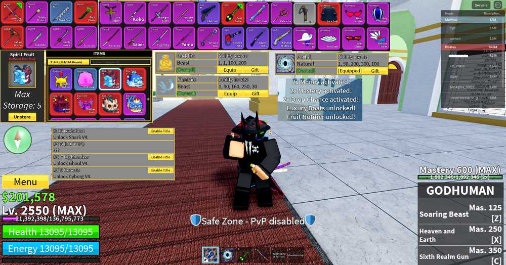 [Blox Fruits] Perm Portal,Phoenix,Buddha V4 Ghoul Lv 2550 (Bounty 4,3M ...