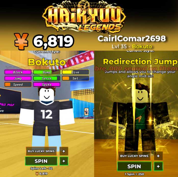 Roblox Haikyuu | legends Bokuto Style Alibites Rediraction Jump ...