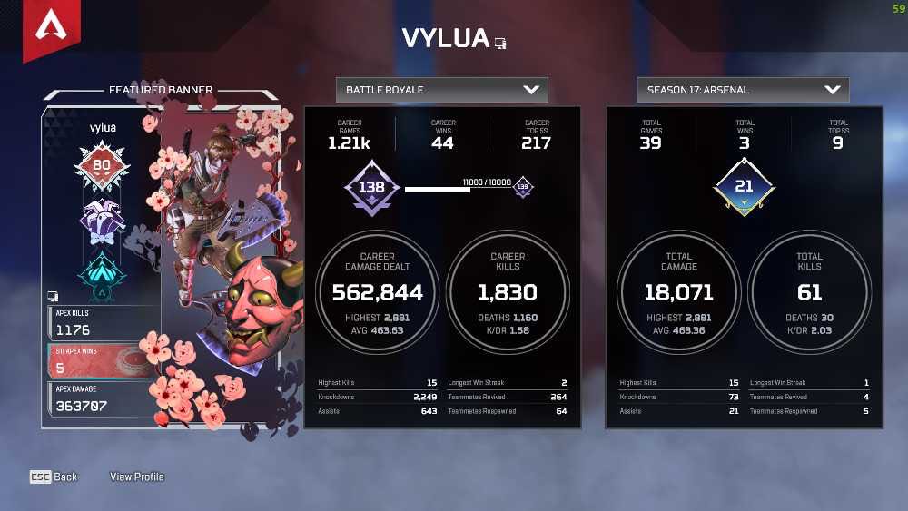 Wraith heirloom + Octane lvl 250