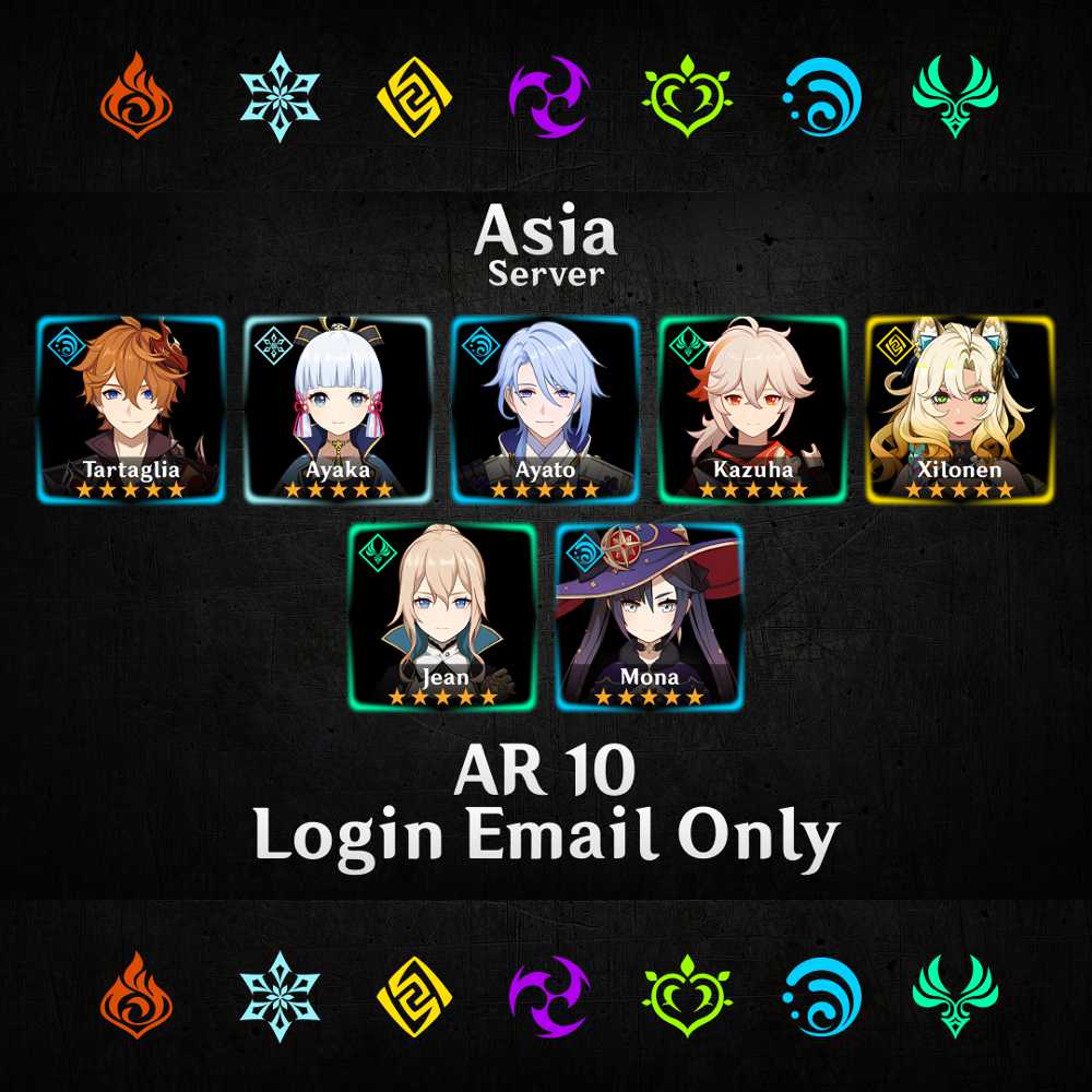 [ Asia ] AR 10 | UID 81 | Tartaglia + Kamisato Ayaka + Kamisato Ayato ...