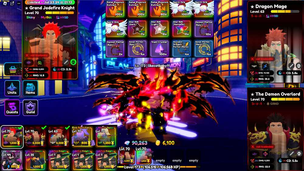 Anime defenders | 2 Secret Evo | Dragon Mage | The Demon | Mythic Shiny ...