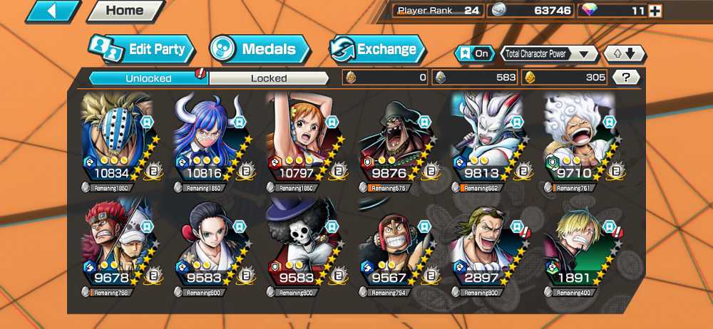 Android/IOS - 4 EX Gear 5 Lv. 81 + Kid/Law Lv.80 + Hybrid Yamato Lv. 83 ...