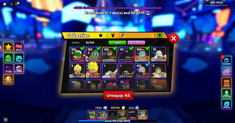 AA2 | Anime Adventures | Account | AA | 143 lvl | Roblox Auto Delivery