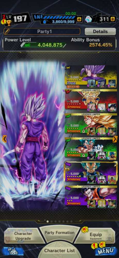 8* UL beast , 14* LF Goku ssj mini , 6* LF VB , 6* LF SSJ3 goku , etc