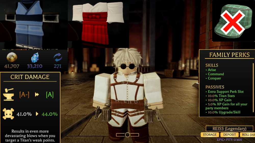 Reiss Family [Legendary] Lvl 65 Prestige 1 | Account Attack on titan ...