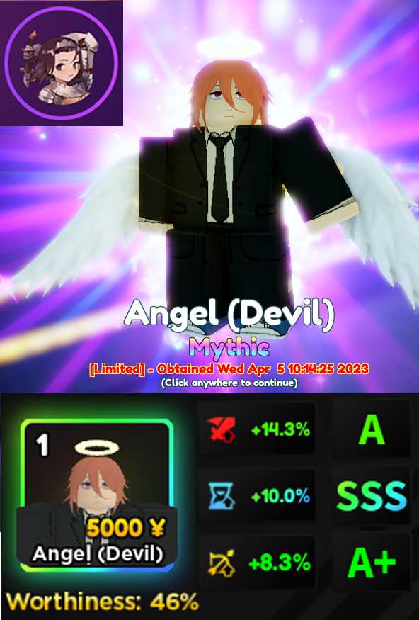 Angel (Devil) EVO SSS SPA STAT MAX | Anime Adventures AA