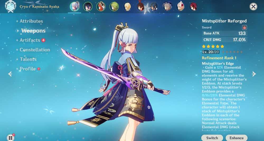 ASIA | AR 10 Kamisato Ayaka x Mistplitter Reforged + Yelan + Nilou ...