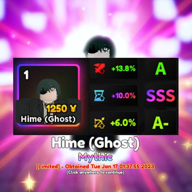 SSS SPA Hime ( Ghost ) Evo - Anime Adventures AA