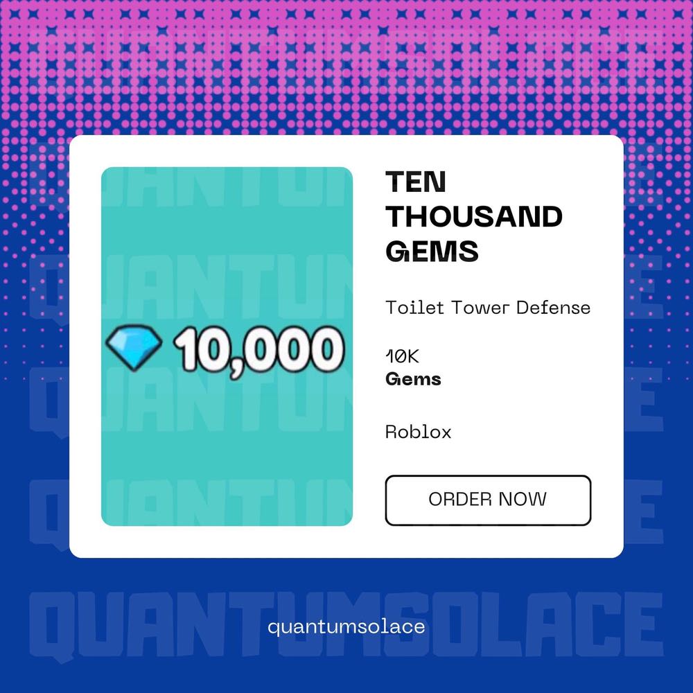 10000 gems toilet tower defense TTD roblox
