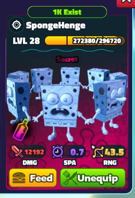 [Spongebob Tower Defense] Secret Formula Spongehenge