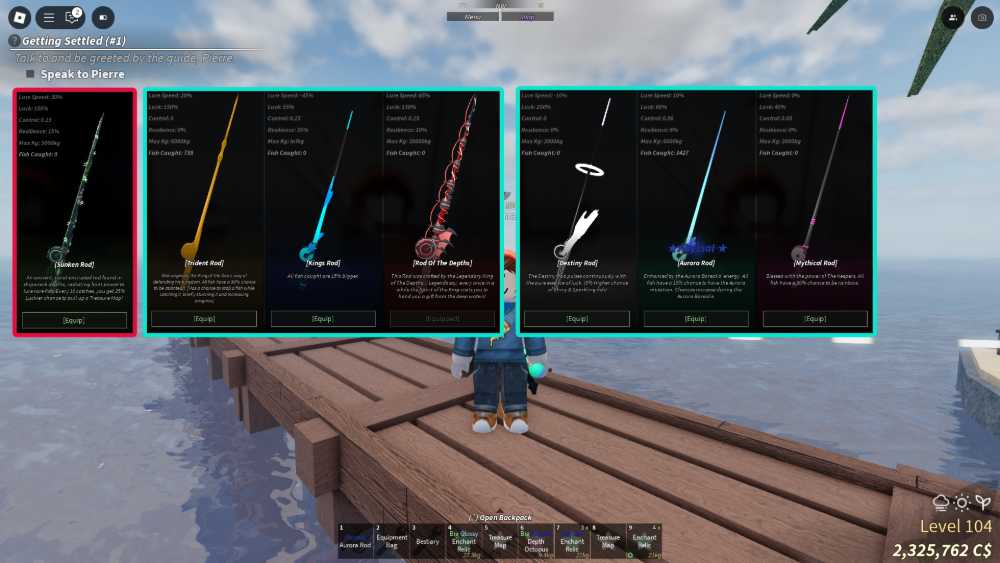 Account FISCH |Rod Of The Depths | Trident Rod | Kings Rod | Aurora Rod ...