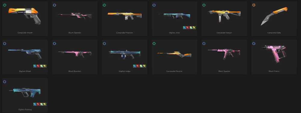 13 SKINS+1 KNIFE+COMPOSITE(KNIFE+MARSHAL+STINGER+PHANTOM+SHERIFF ...