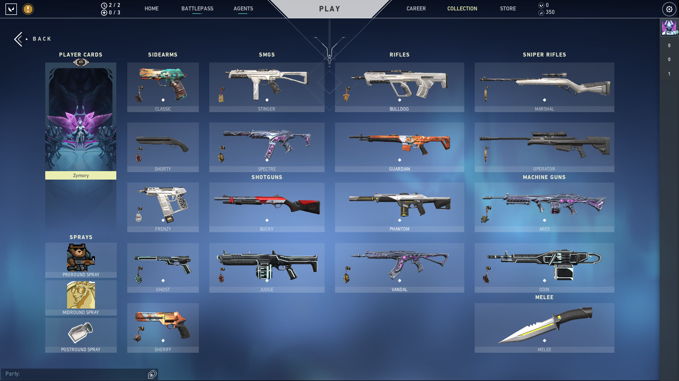 Valorant account with 13+ skins