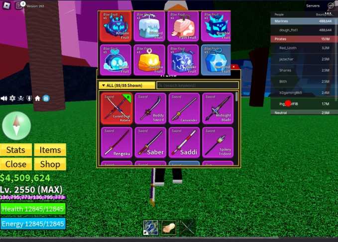 Blox Fruits / Kitsune-Buddha Inventory / GHM-CDK / 4m Beli / Unlinked