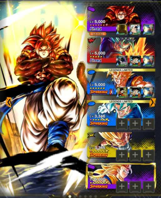 N400 FUSION TEAM - 2 UL (SS4 Gogeta 14s + Vegito Blue) + Vegeta and ...