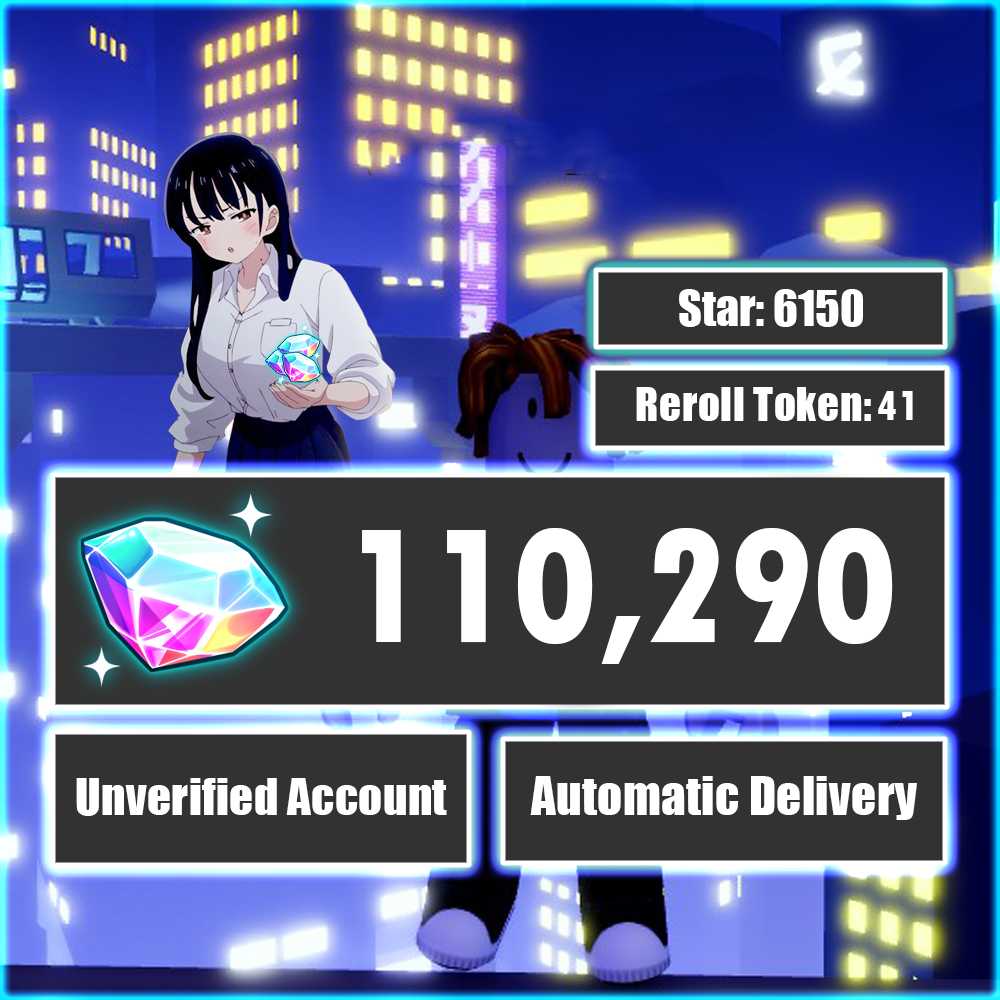 Anime Adventures 110k Gems And 41 Reroll Token| Unverified Account ...
