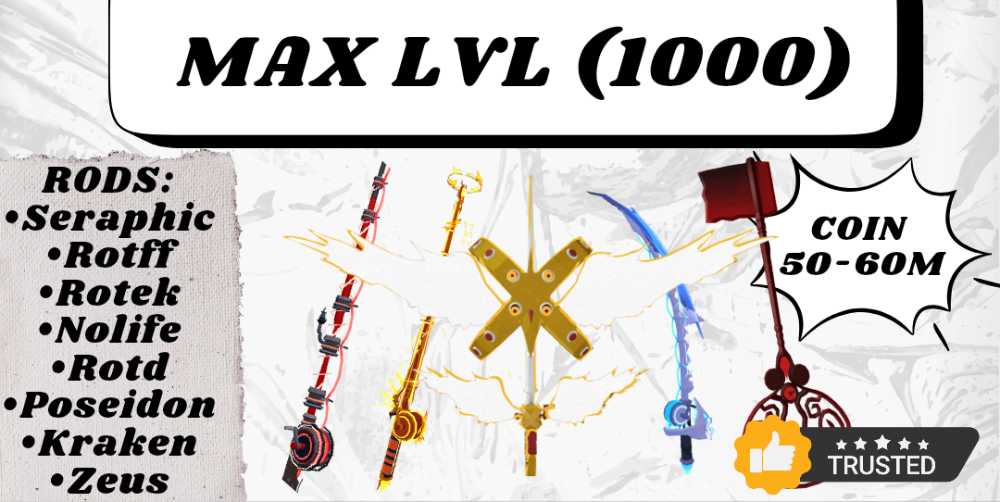 FISCH Max Level +31 Rod [Seraphic ROTFF, Heavens Rod] + 30M C$ Money ...