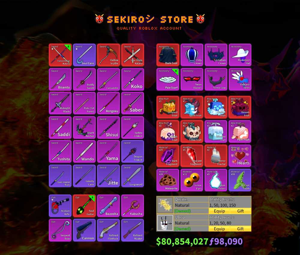Blox Fruit | 14.5M Pirate Bounty - Perm Quake + GodHuman + Shark V4 T10 ...