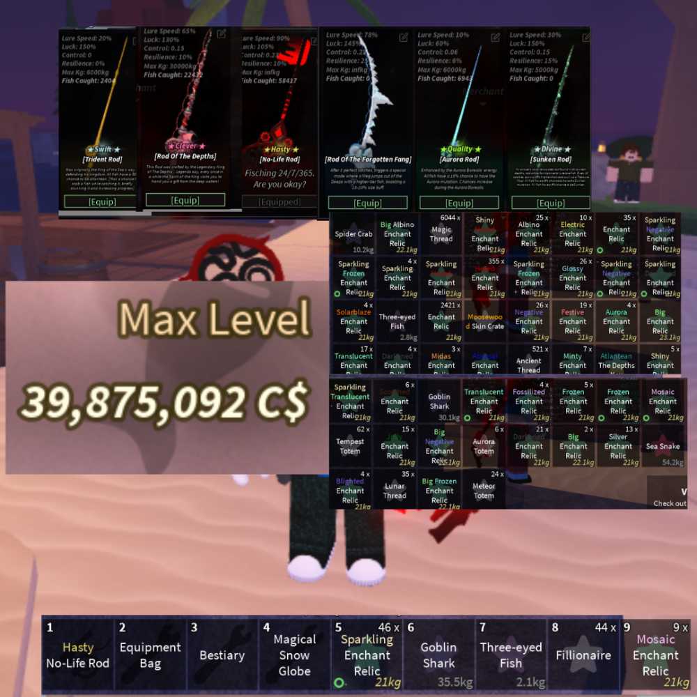 ID 226 Fisch: Level 750 Max- 39m C$ - Rod of the Forgotten Fang, No ...
