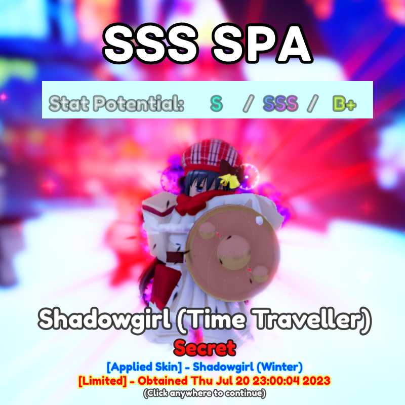 A337Shadowgirl / Homura Evo S/SSS/B+ - Anime Adventures - Instant Delivery