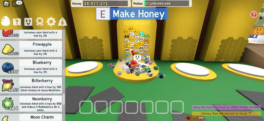 Bee Swarm Simulator 33 Bees Crimson Bee Cobalt Bee Shy Bee X2 Ninja Bee ...