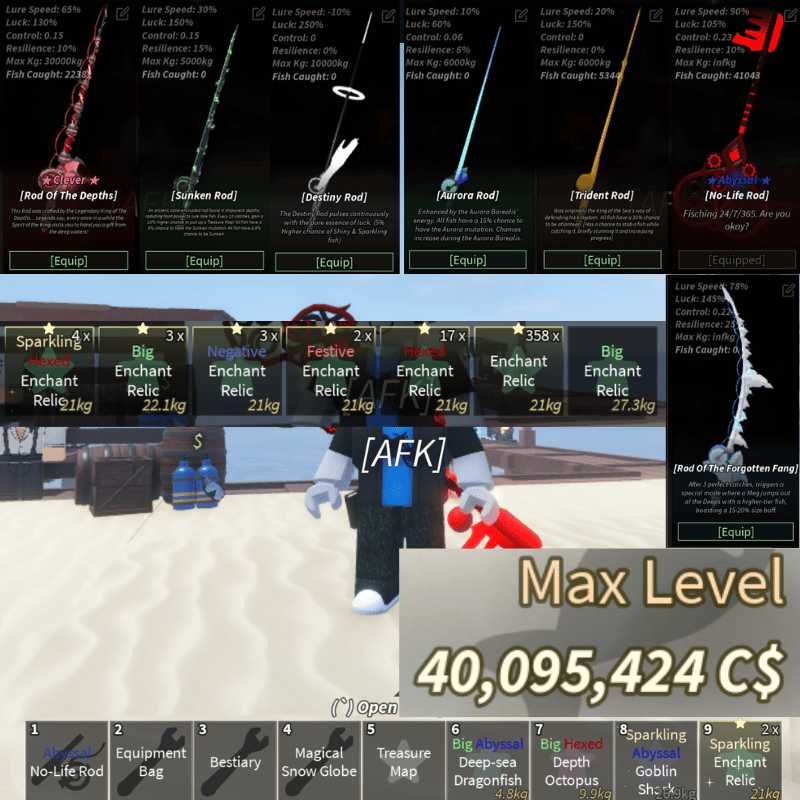 SALEID467Fisch: Level 750 Max 40M C$ - Rod of the Forgotten Fang, No ...