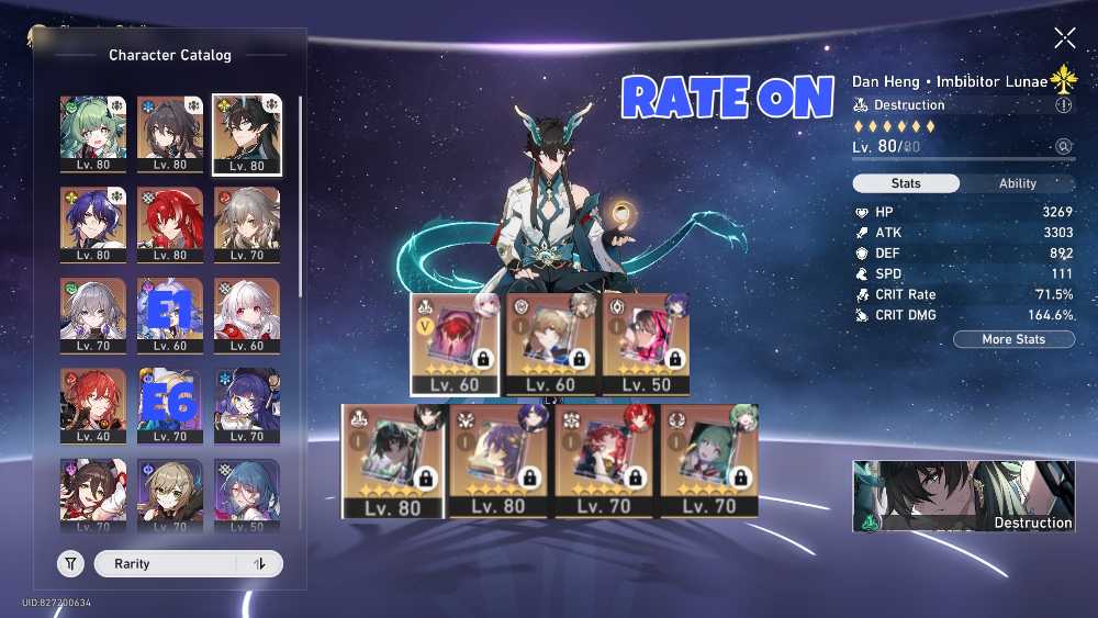 [ASIA TL 66] [F2P ALL UNSET 4SIGN] | DANHENG IL WITH LC + HUOHUO WITH ...