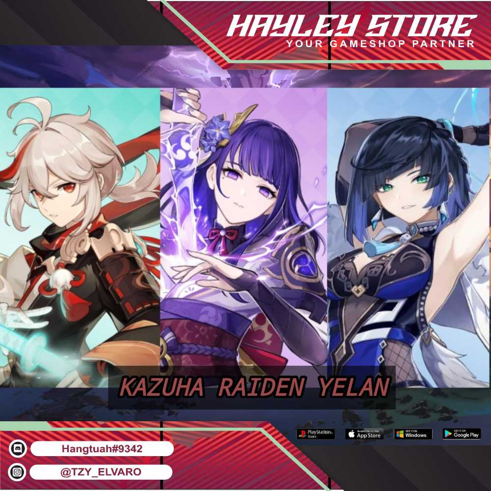 [ASIA][A19] - AR 10 - KAZUHA RAIDEN YELAN [INSTANT DELIVERY]