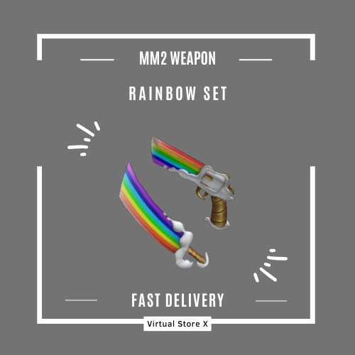 Roblox - Murder Mystery 2 - MM2 - Rainbow Set - Cheap And Fast Delivery!!